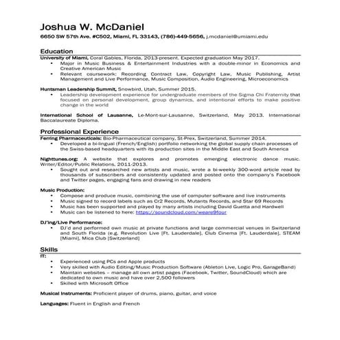 CV-Joshua-McDaniel | PDF