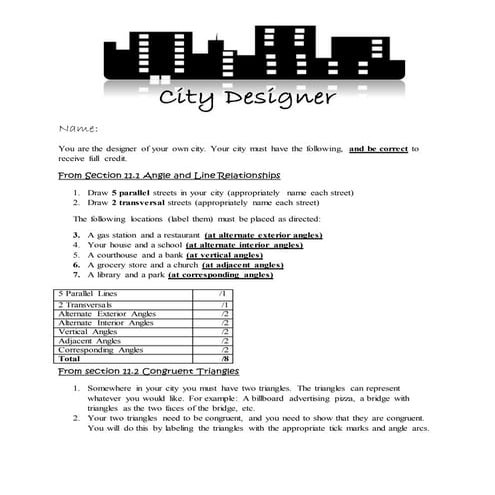 City Designer Project | DOCX