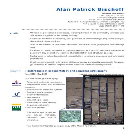 Alan_CV_geologist_2015 | PDF