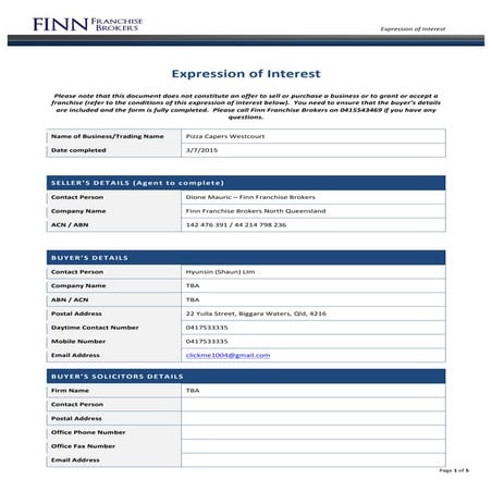 5 2 Expression of Interest - Copy | PDF