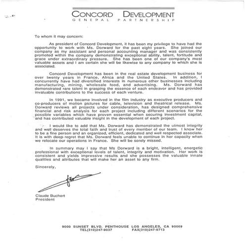 Concord Letter of Reference | PDF