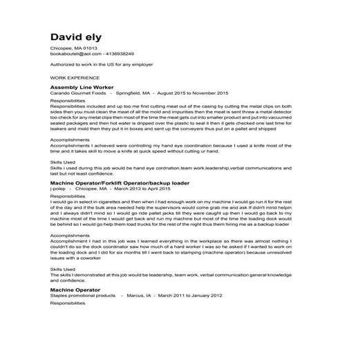 David-ely resume | PDF