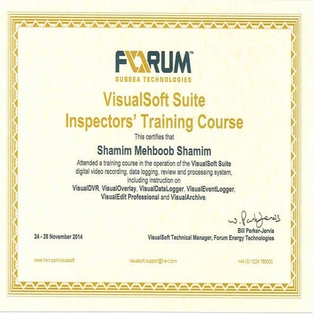 VisualSoft Training - Shamim Mehboob Shamim - 141124 | PPT