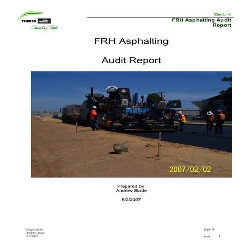 FRH Asphalting audit report | DOC