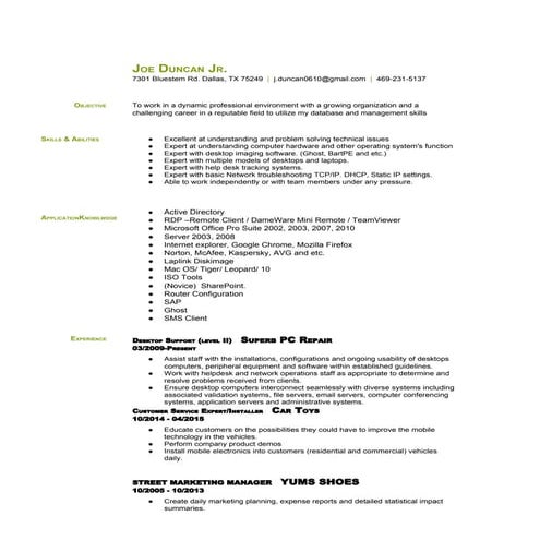 DUSTIN'S RESUME | DOC