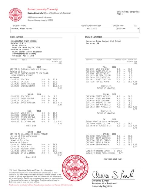 CTU Transcript | PDF