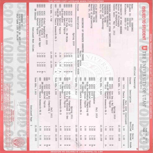 official transcripts | PDF