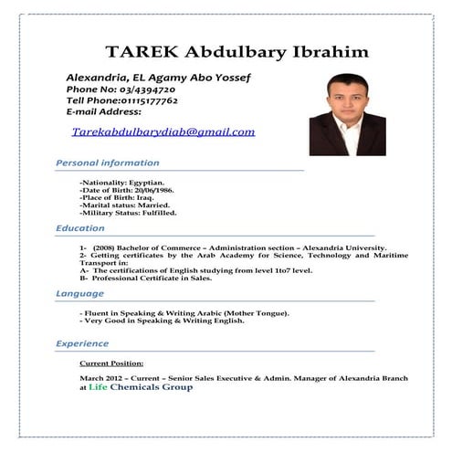 Tarek CV 000 | PDF