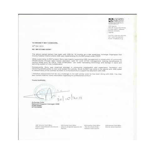 ASB Recommendation | PDF