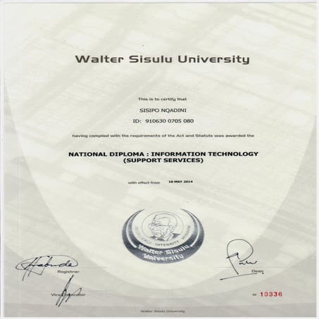 iTech Certificate | PDF