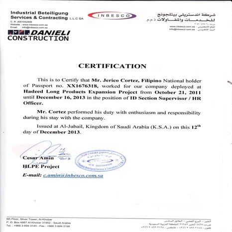 Hadeed certificate | PDF