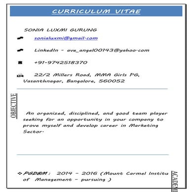 NEW RESUME -SONIA | PDF