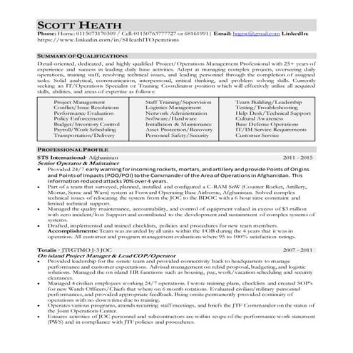 Scott Heath IT-Operations - Linkedin | PDF