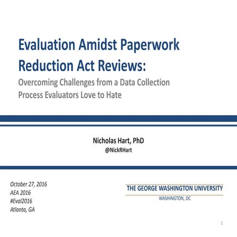 Evaluation Amidst Paperwork Reduction Act Reviews: Overcoming ...