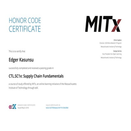MITx CTL SC1x Certificate | PDF