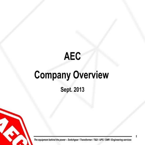 AEC WORLDWIDE GROUP PRESENTATION, INCLUDING AEC INTERNATIONAL | PPT