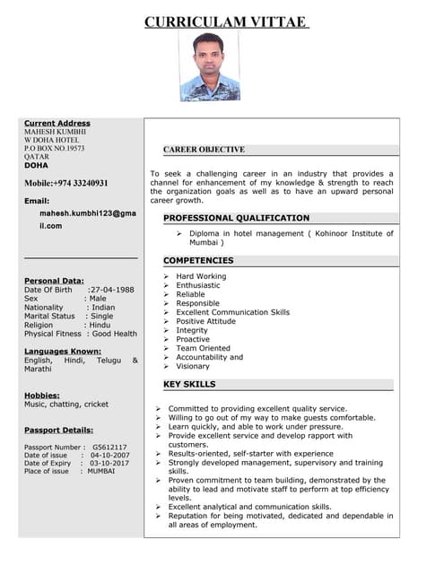 RESUME YOGENDRA. | PDF