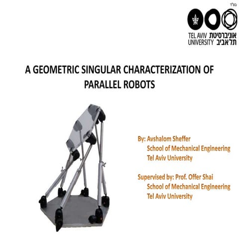 A geometric singular characterization of Parallel robots | PPTX