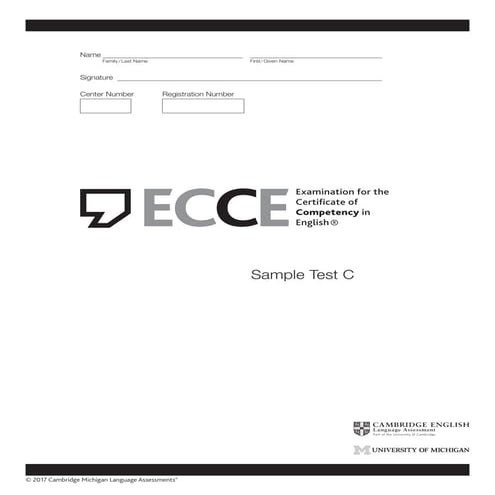 A ecce sample-c-test-booklet-1 | PDF
