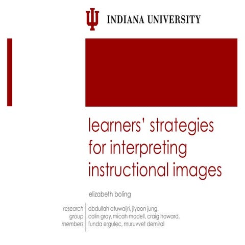 Learners' Strategies for Interpreting Instructional Images | PPTX