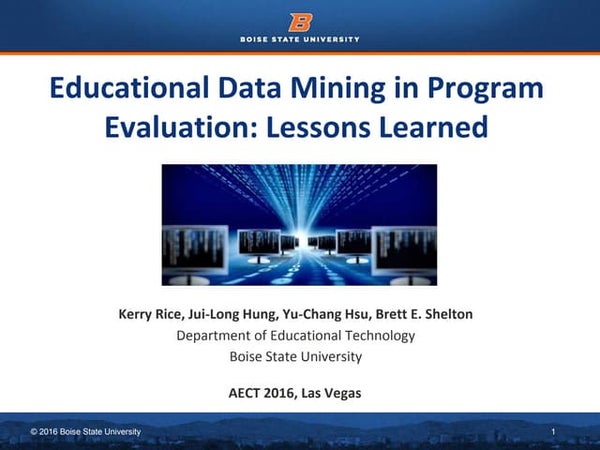 Educational Data Mining Learning Analytics Issue Brief Overview