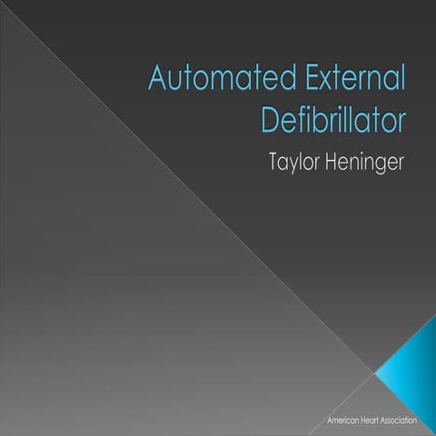 How to use an Automated External Defibrillator (AED) | PPTX