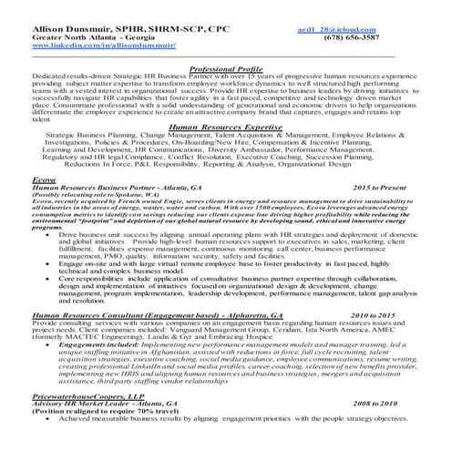 Aed.2016.hrbp.resume | PDF