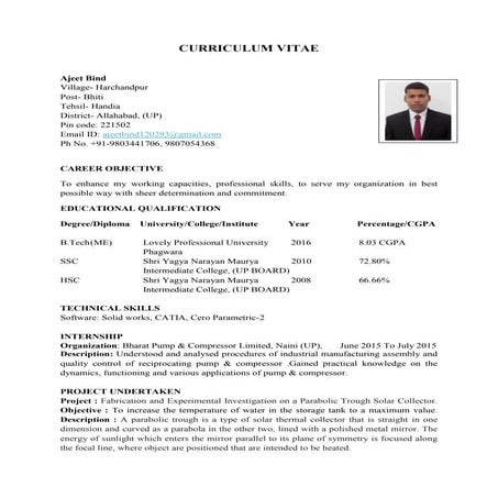 ajeet final CV2 | PDF