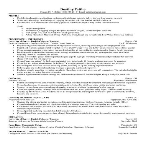 Destiny Faithe - Resume 5.28.15