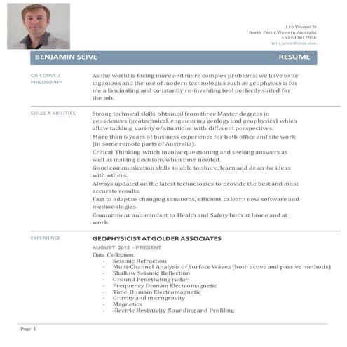 CV Benjamin N Seive for Linked in | PDF