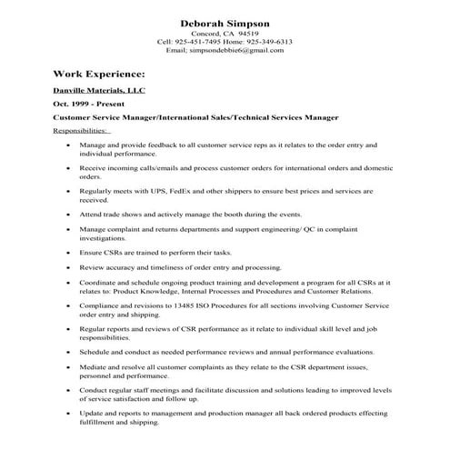 Deborah Simpson Resume | DOC