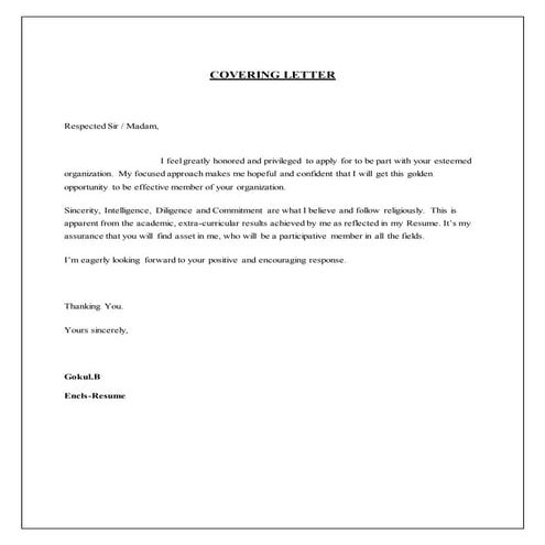 COVERING LETTER | DOCX
