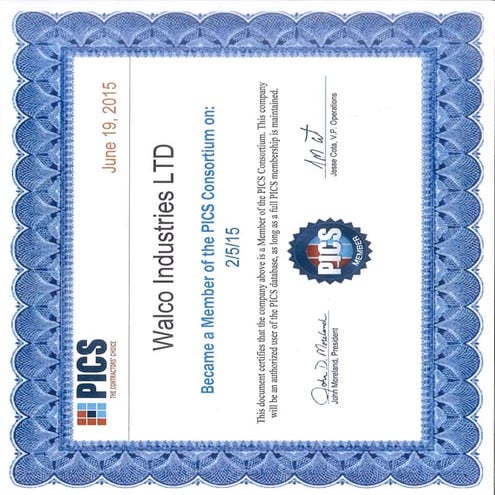 PICS certificate | PDF