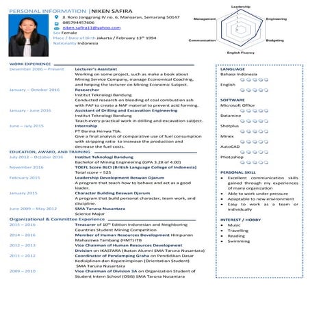 CV NIKEN SAFIRA | PDF
