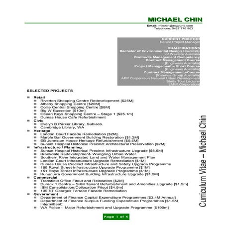 Chin Michael_CV rev4 | DOC