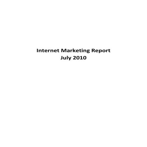 Quarterly Internet Marketing Report | PDF