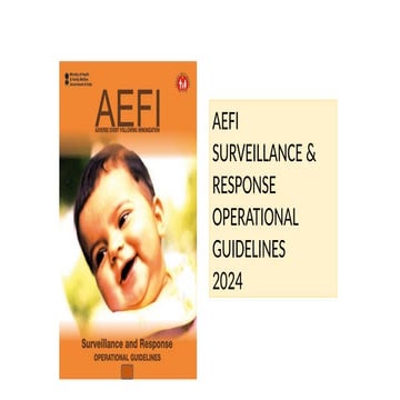 Adverse Events Following Immunization (AEFIs) | PPTX