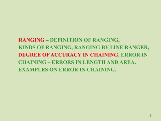 Ranging | PPT