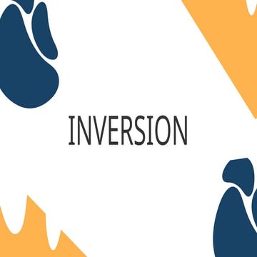 The use of inversion, Advanced English Grammar | PPT