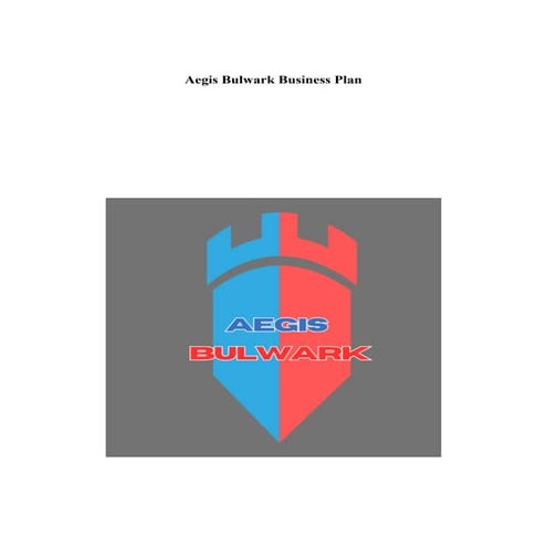 Aegis Bulwark Defense Contract Consulting Business Plan | PDF