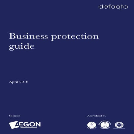 Aegon UK Defaqto Business Protection Guide 2016 | PDF