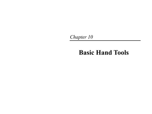 Hand Tools | PPTX