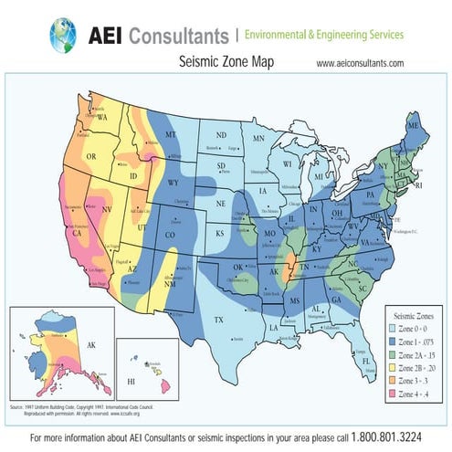 Aei Seismic Zone Map 2011 Front And Back | PDF