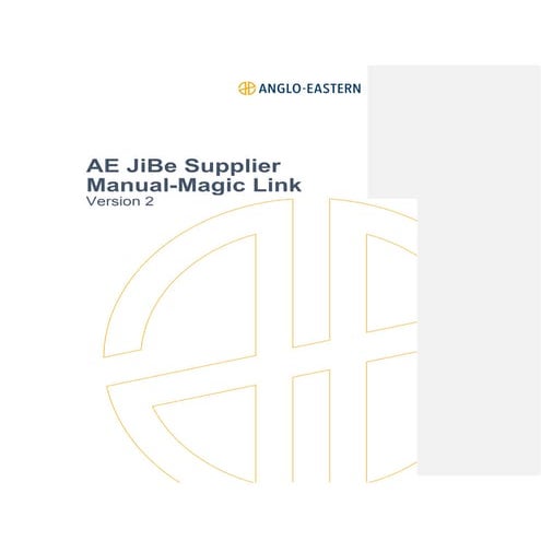 AE JiBe Supplier Manual - How To Use the Magic Link | PDF