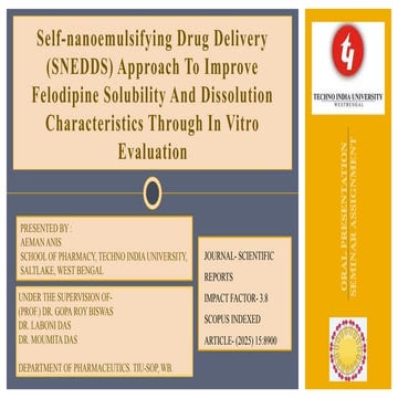 Self-nanoemulsifying Drug Delivery (SNEDDS) Approach To Improve ...