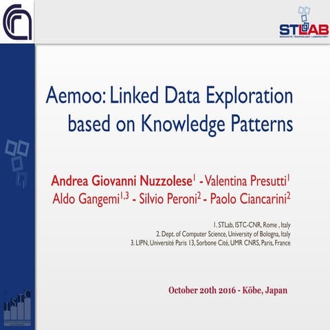 Aemoo: Linked Data Exploration based on Knowledge Patterns | PDF ...