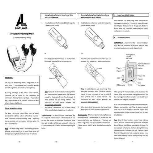 Manual Micromódulo Dimmer Z-Wave Plus. Nano Dimmer-Aeon Labs | PDF