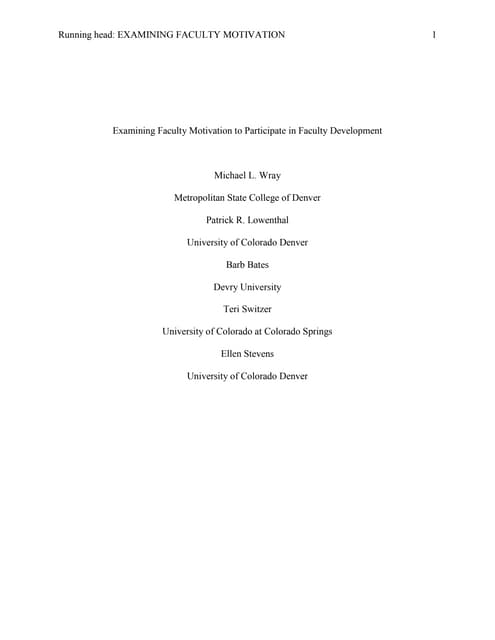 Faculty Development Programme | PPTX