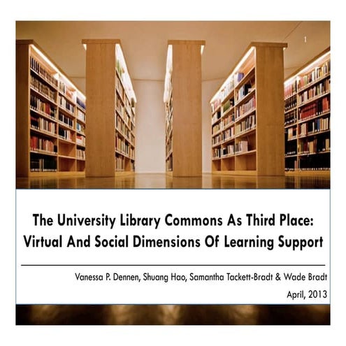 The university library commons as third place | PDF | Social Networking ...