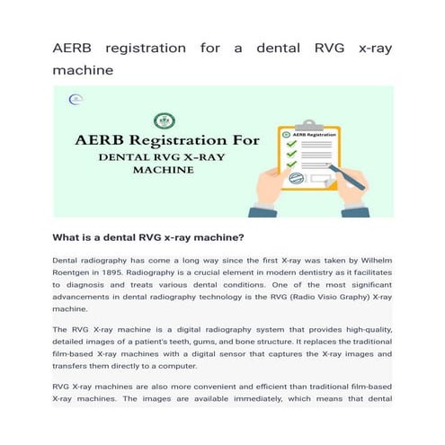 AERB registration for a dental RVG x-ray machine.pdf